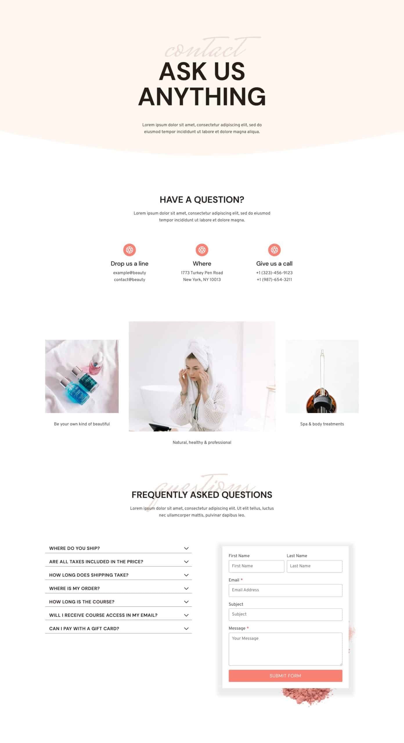 Contact Us - Skinperfect Spas